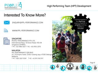 People Performance High Performance Team Development | PPTX