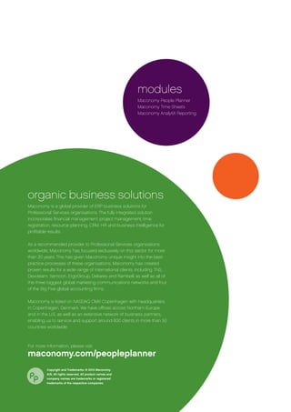 DELTEK Maconomy People planner | PDF