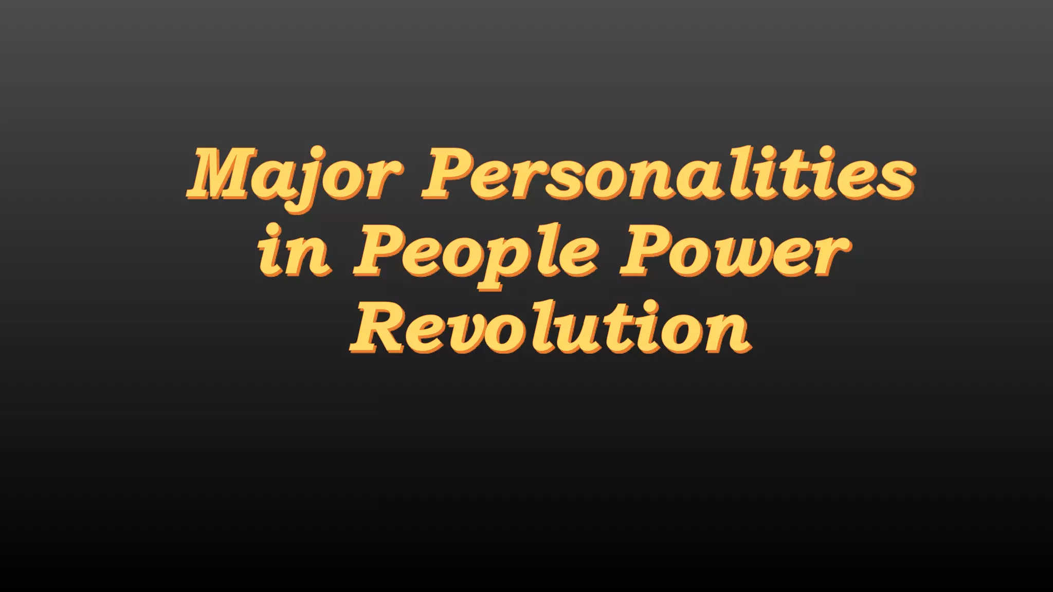 People Power Revolution | PPTX