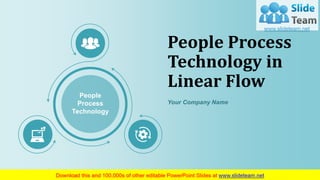 People Process Technology Icons In Linear Flow Technology Icons With ...