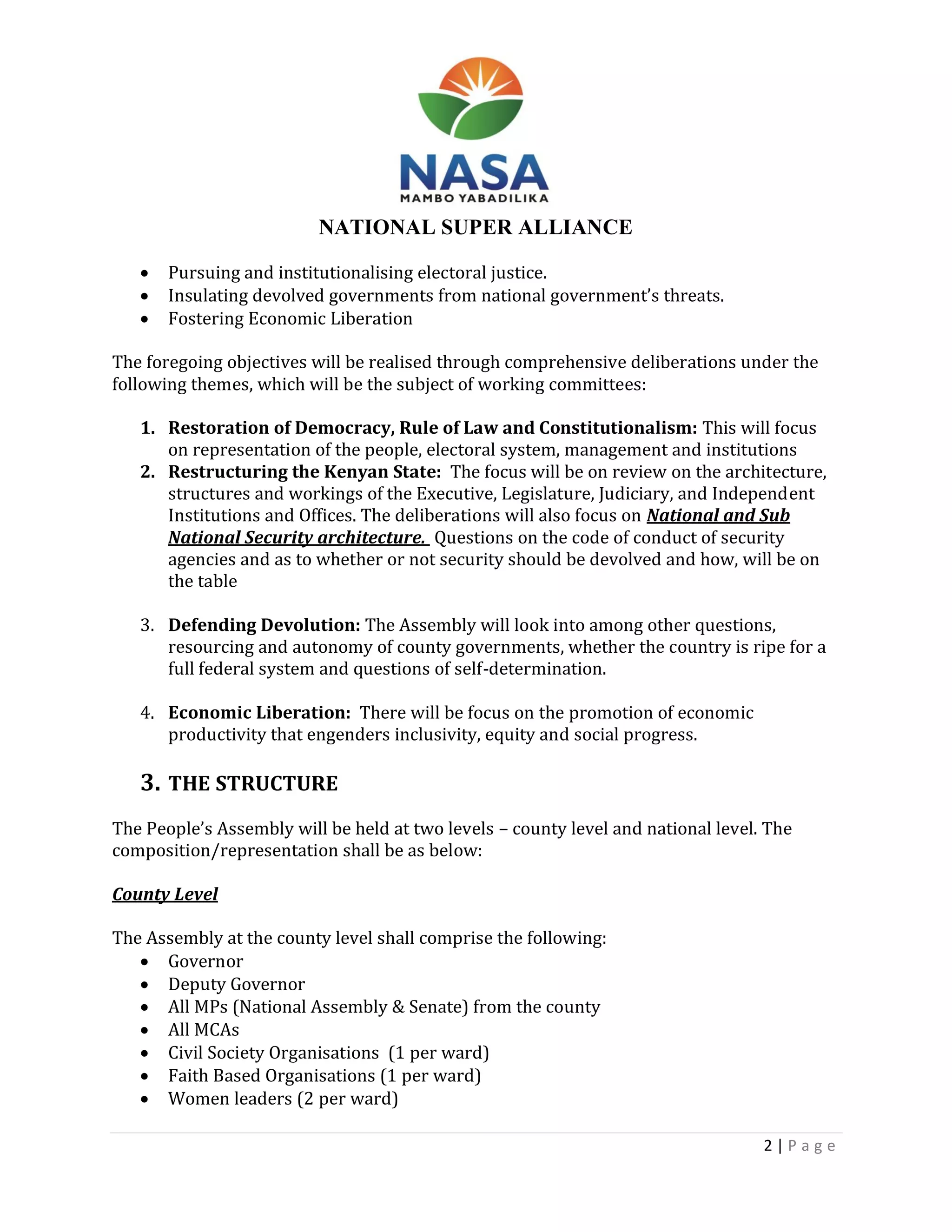 People's Assembly road map | PDF | Civic affairs | Politics