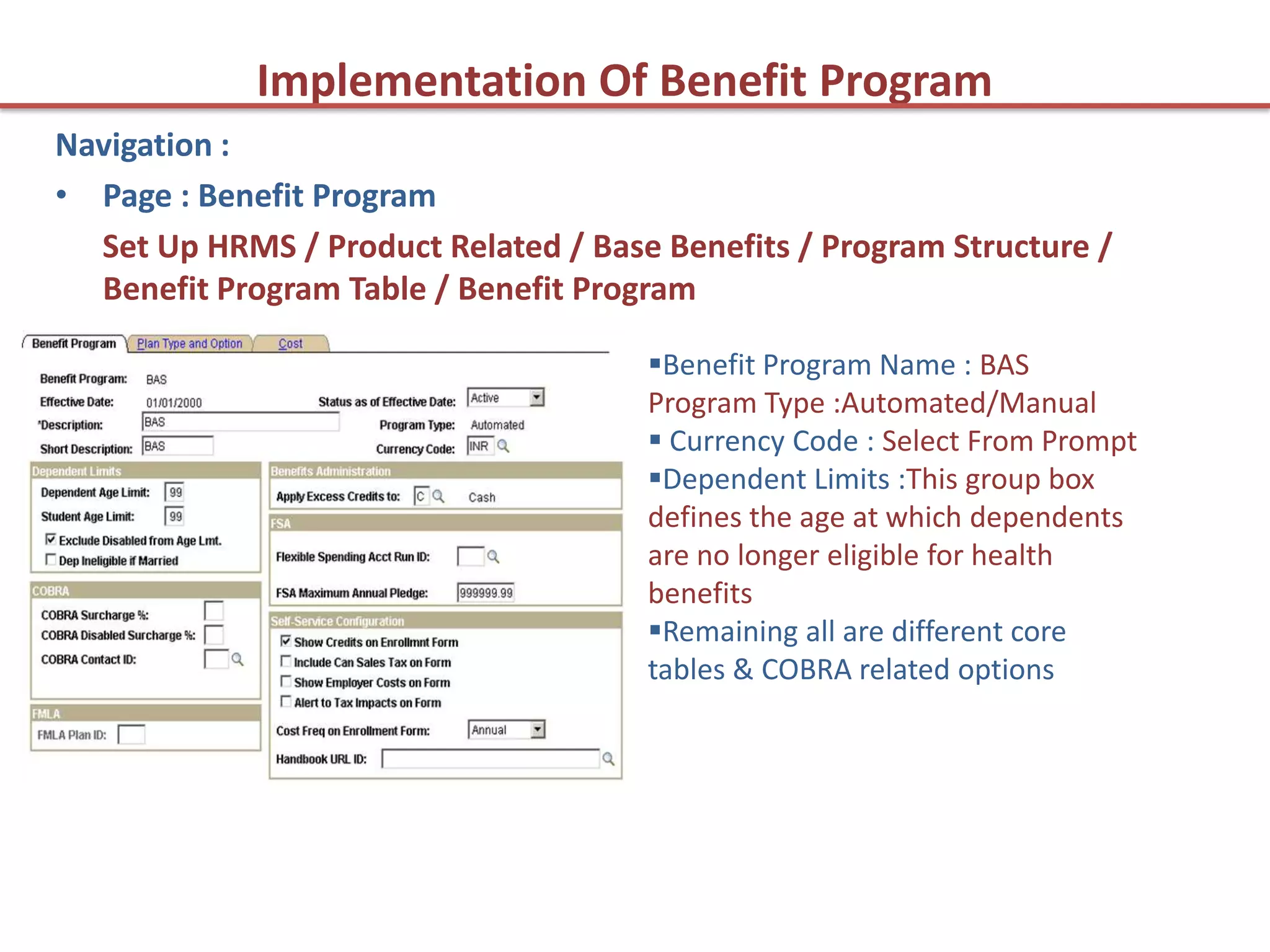 People soft base benefits | PPTX