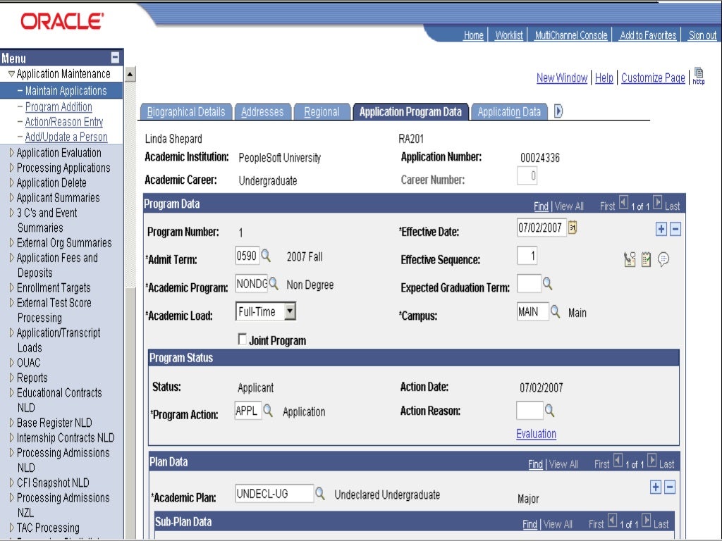 Peoplesoft Campus solutions