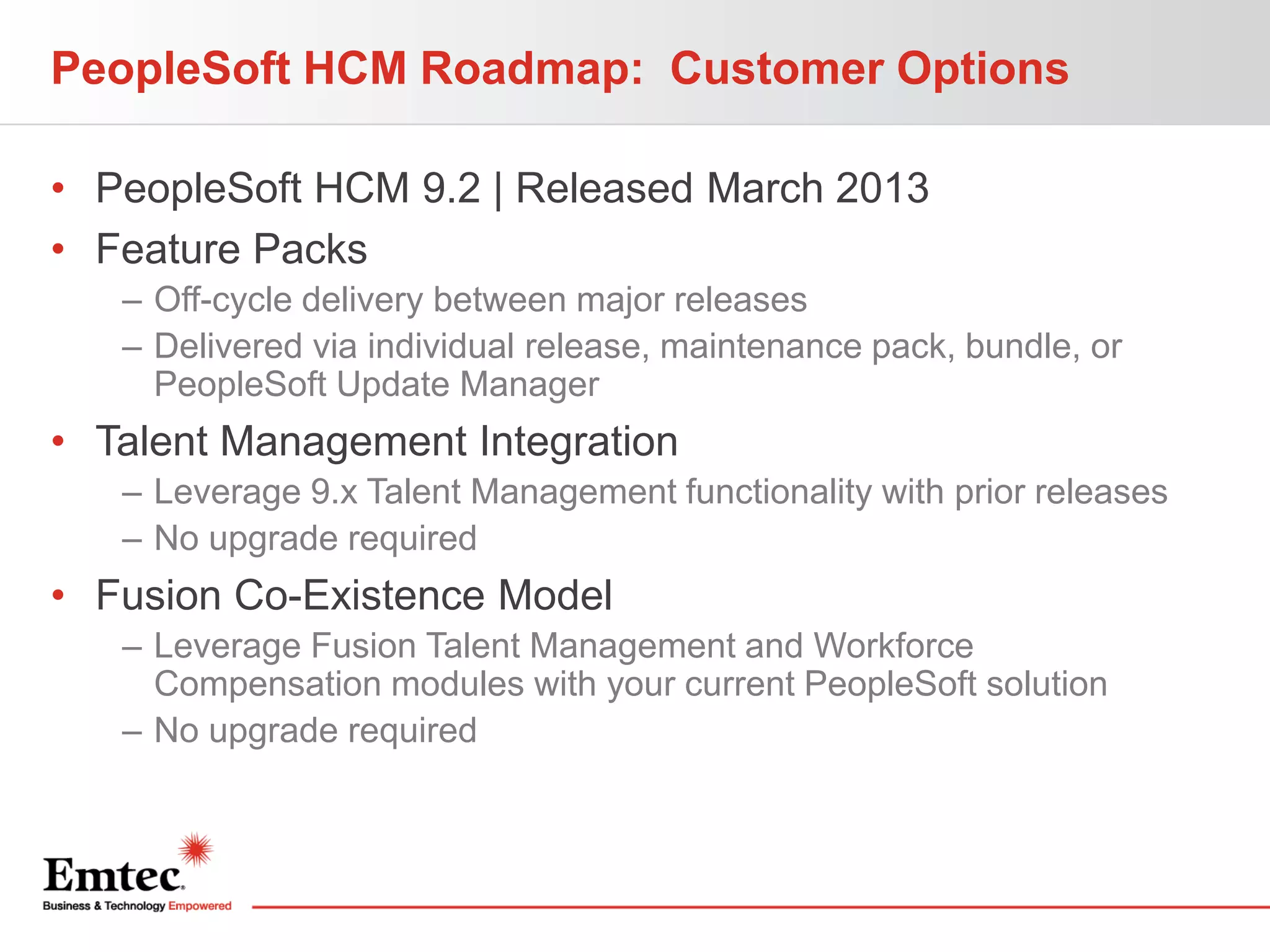 PeopleSoft HCM 9.2 is here! A whole new user experience | PDF