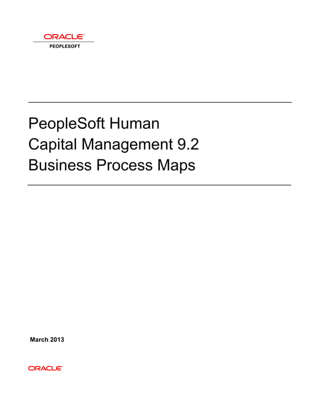 PeopleSoft HCM 9.2 Business Process Maps | PDF | Operating Systems | Computer Software and ...