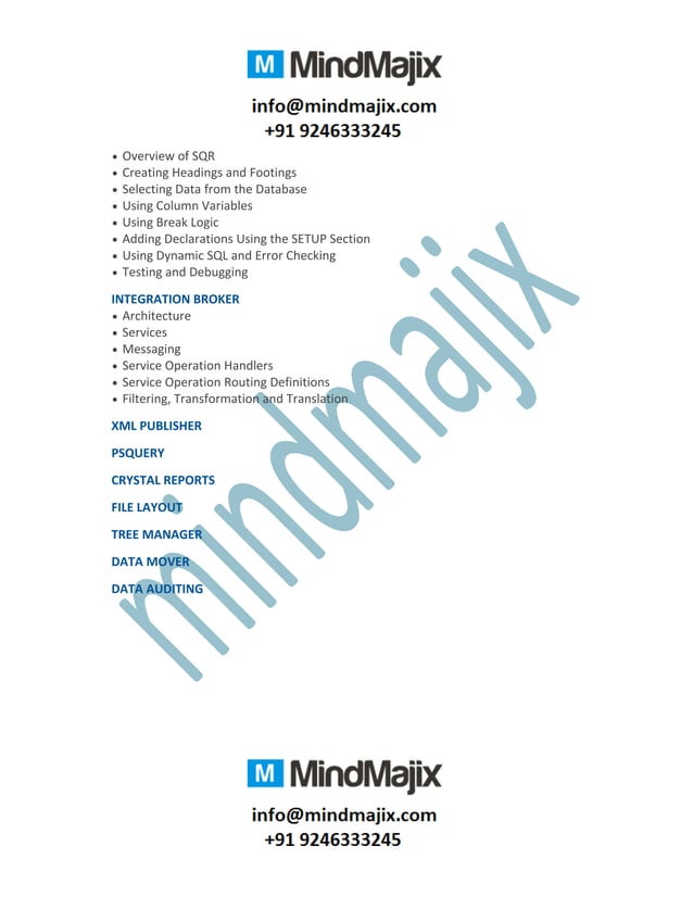 oracle Peoplesoft hrms technical online training | PDF