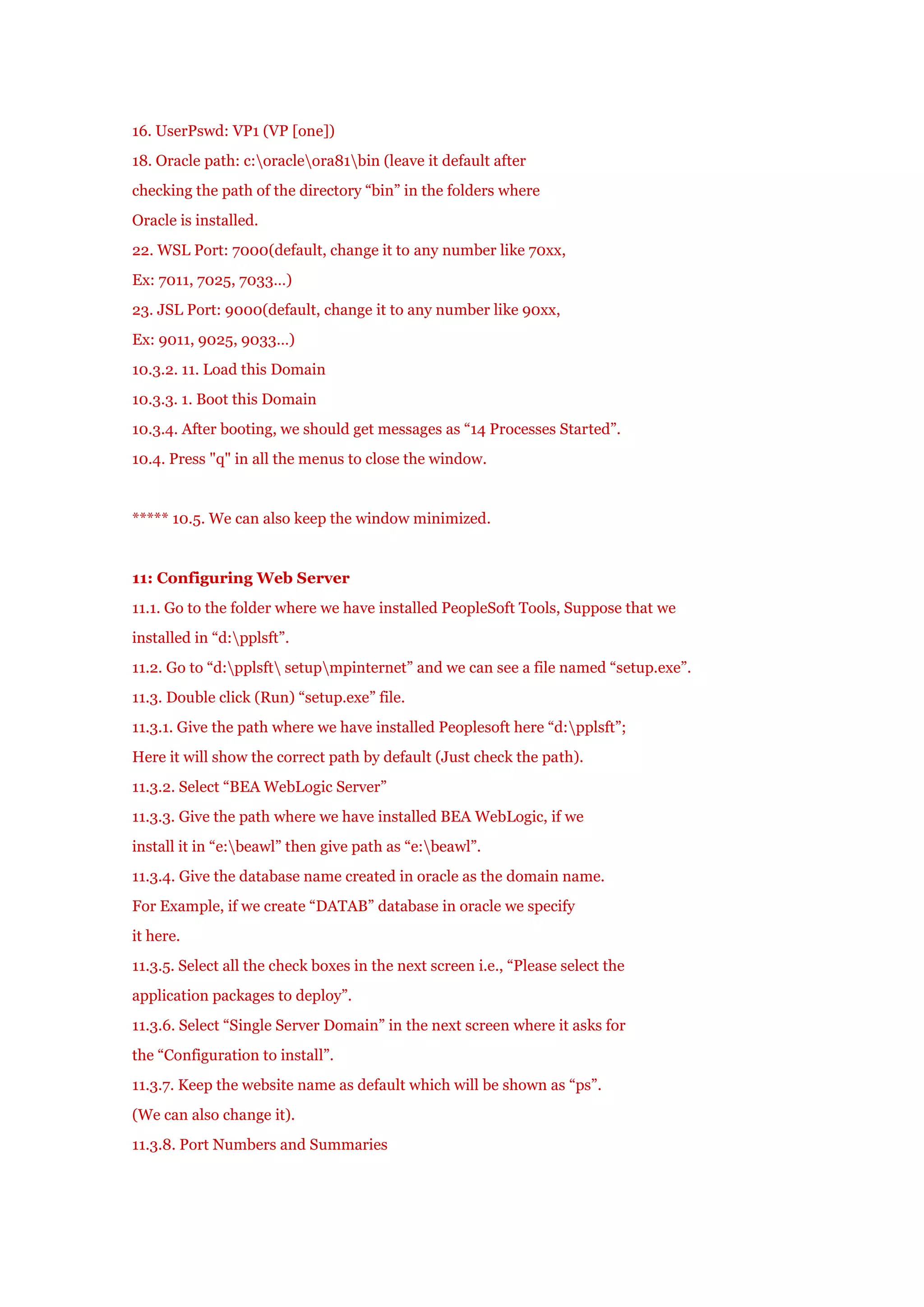 Peoplesoft installation steps | DOCX
