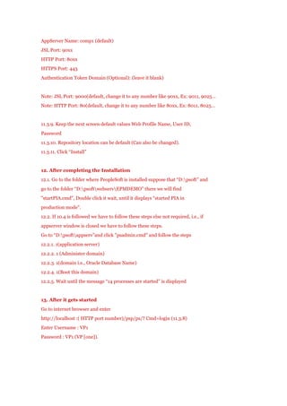 Peoplesoft installation steps | DOCX