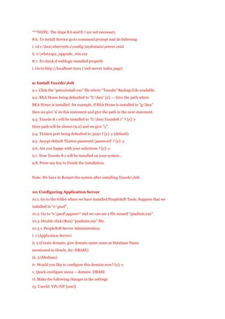 Peoplesoft installation steps | DOCX