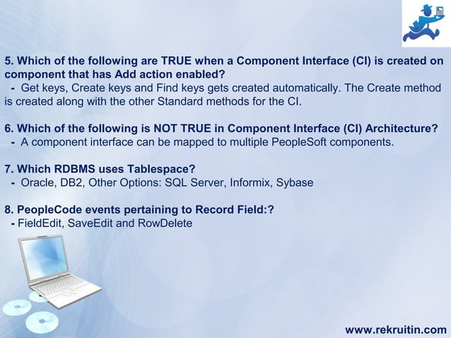 PeopleSoft Interview Questions - Part 1 | PPT