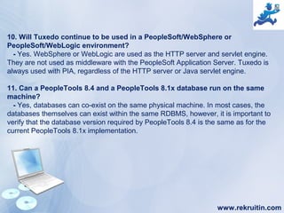 PeopleSoft Interview Questions - Part 1 | PPT