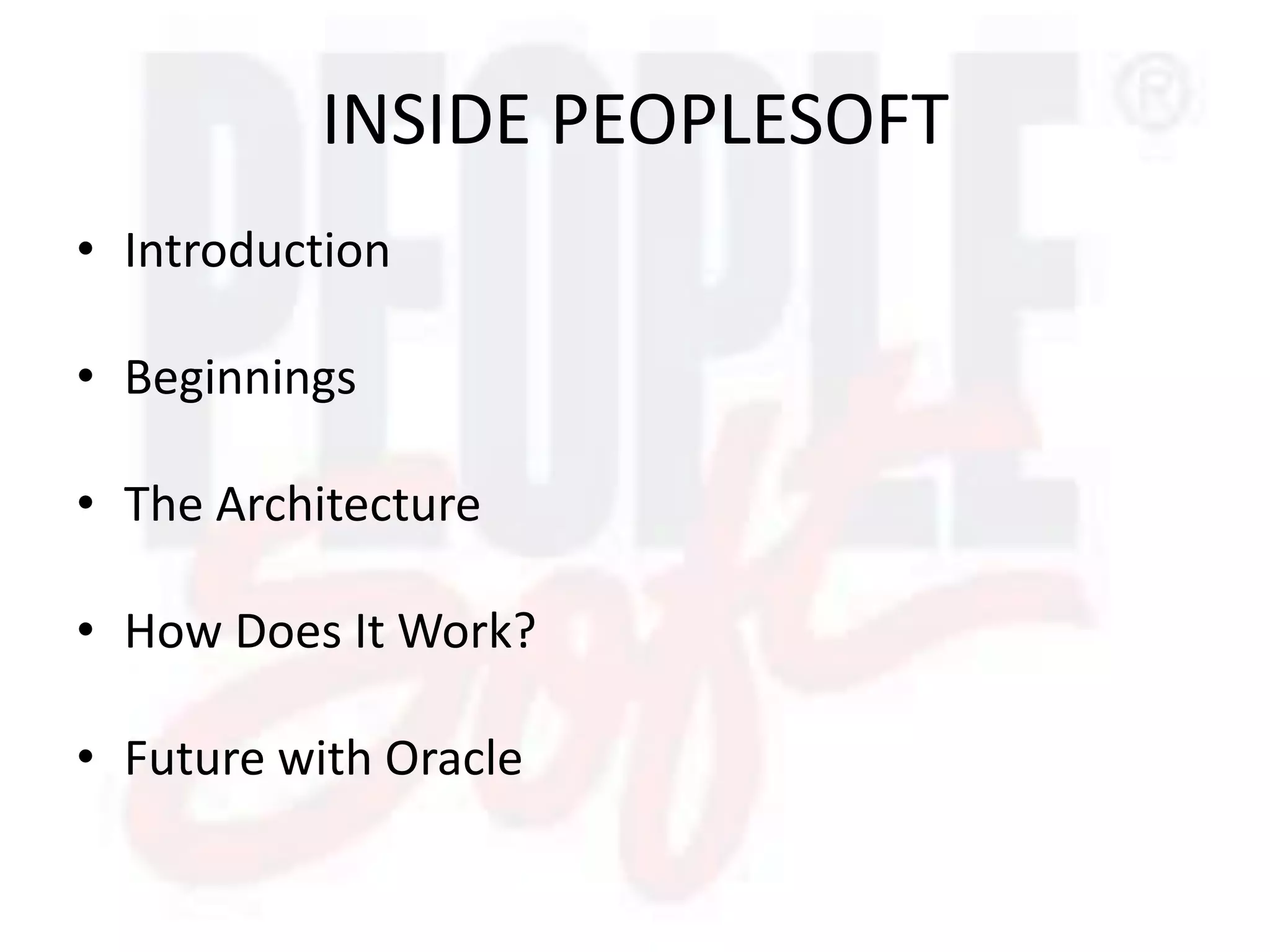 People soft overview | PPT | Free Download
