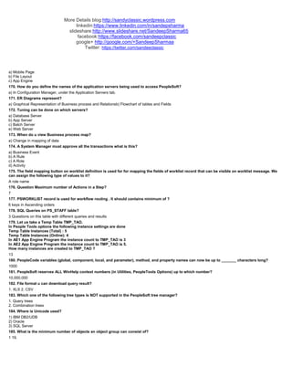 Peoplesoft technical consultant interview questions | PDF