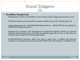 People soft workflow by surya 2 | PPT
