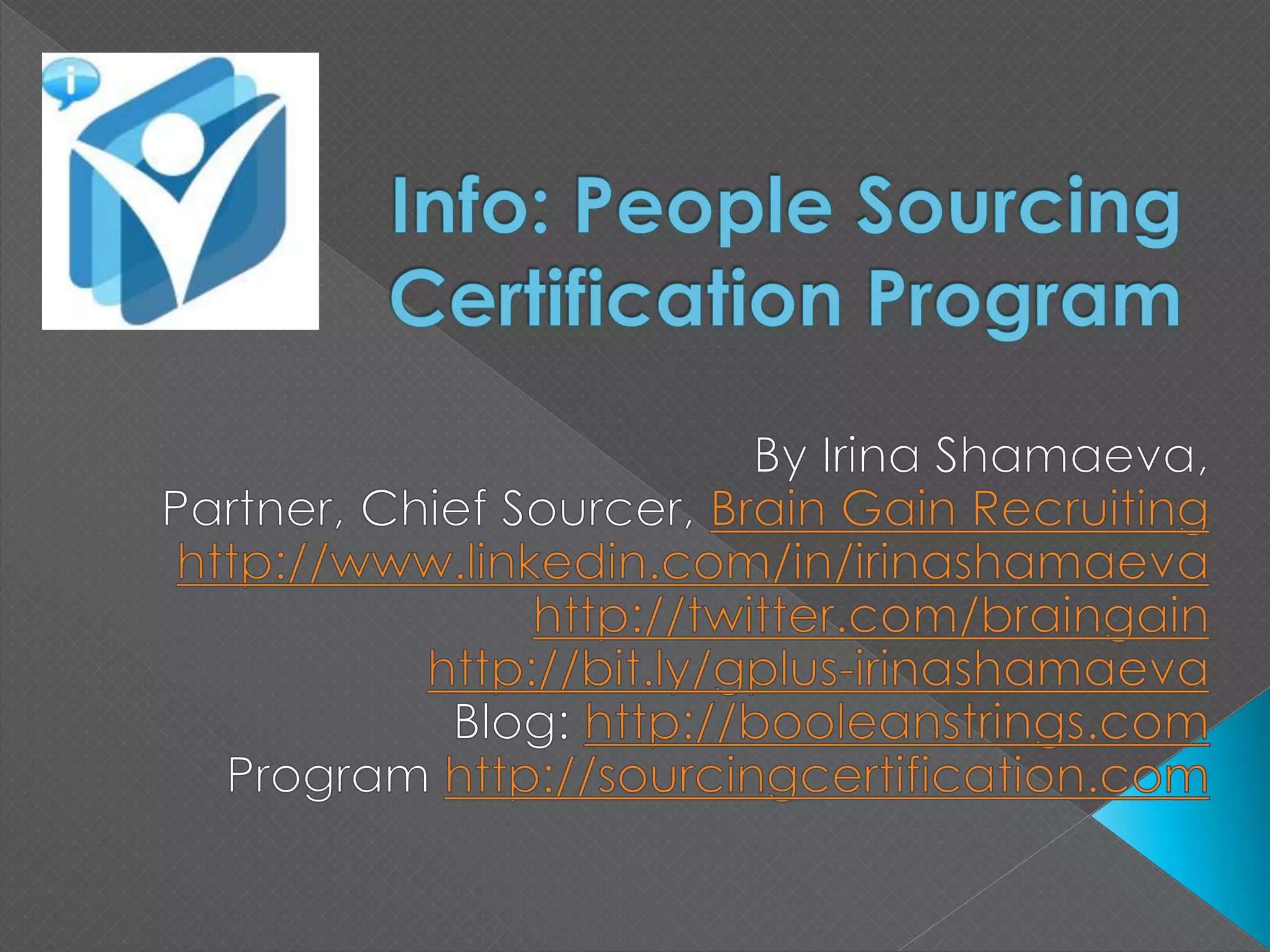 People sourcing certifications-info-session | PDF | Search | Internet