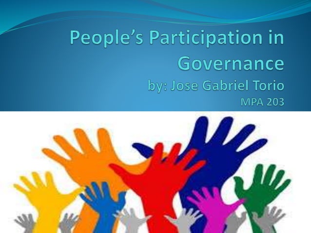 Peoples' Participation in Local Governance | PPT