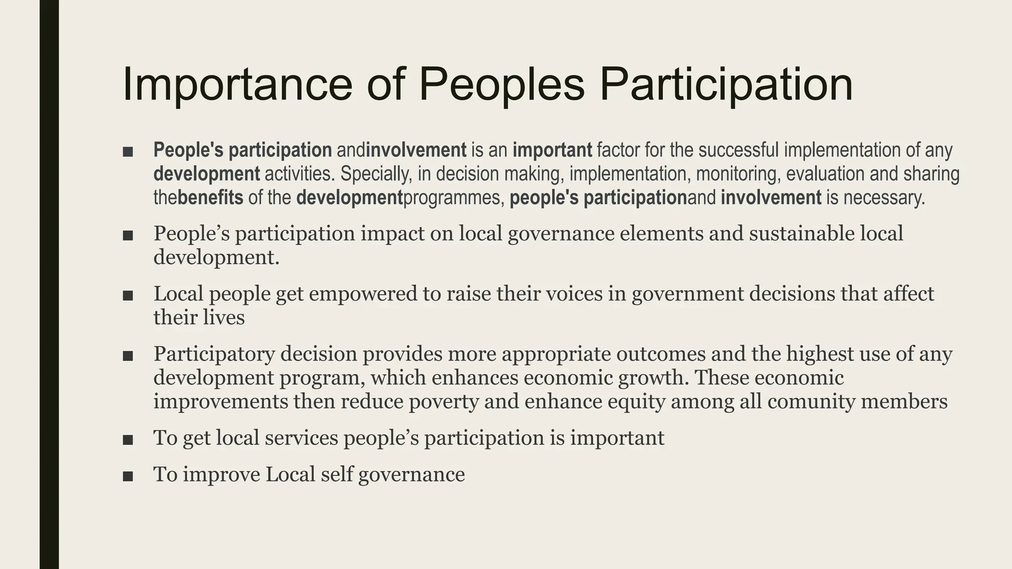 Peoples participation UCD.pptx | Civic affairs | Politics