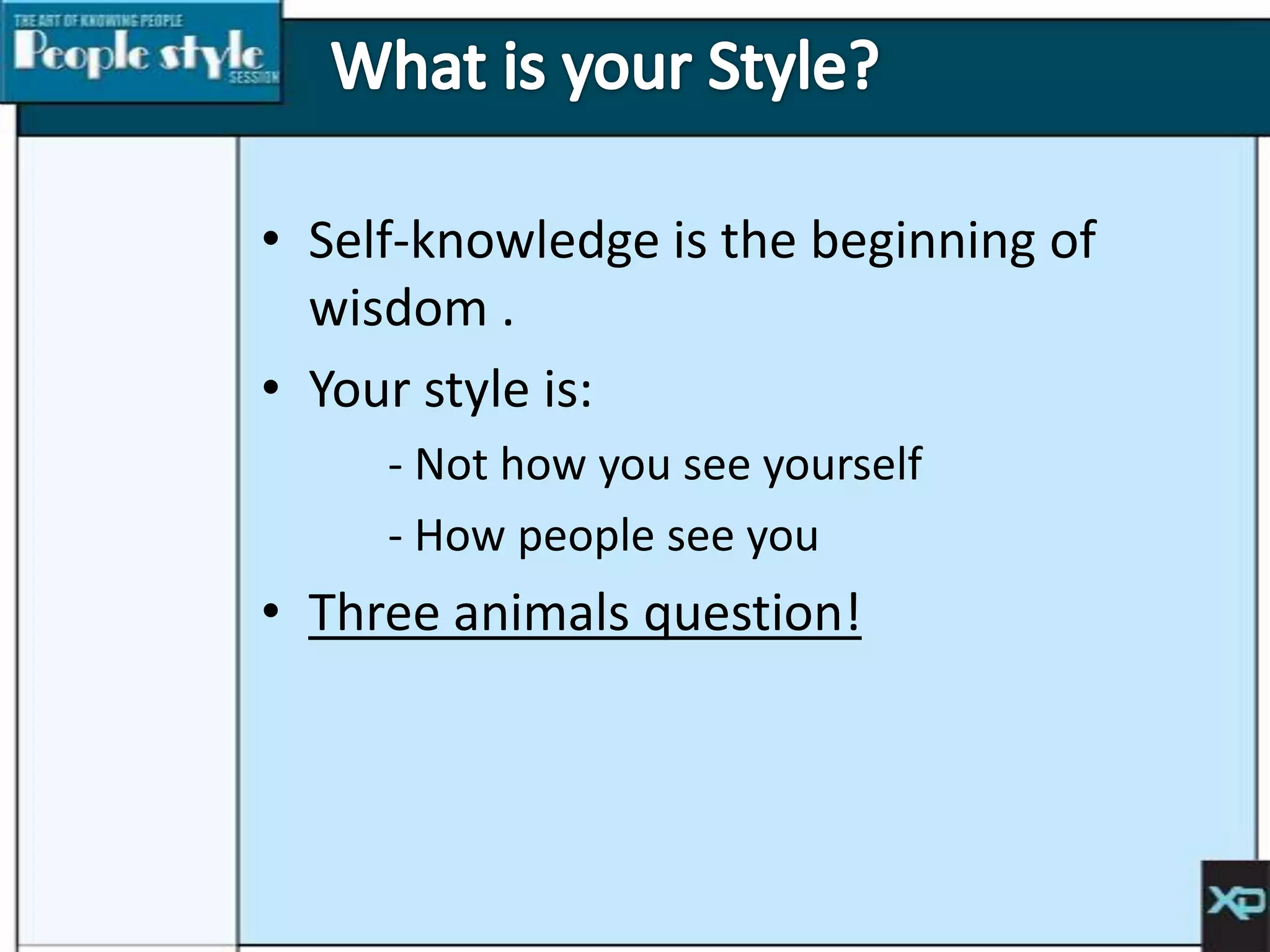 People style at work, | PPTX