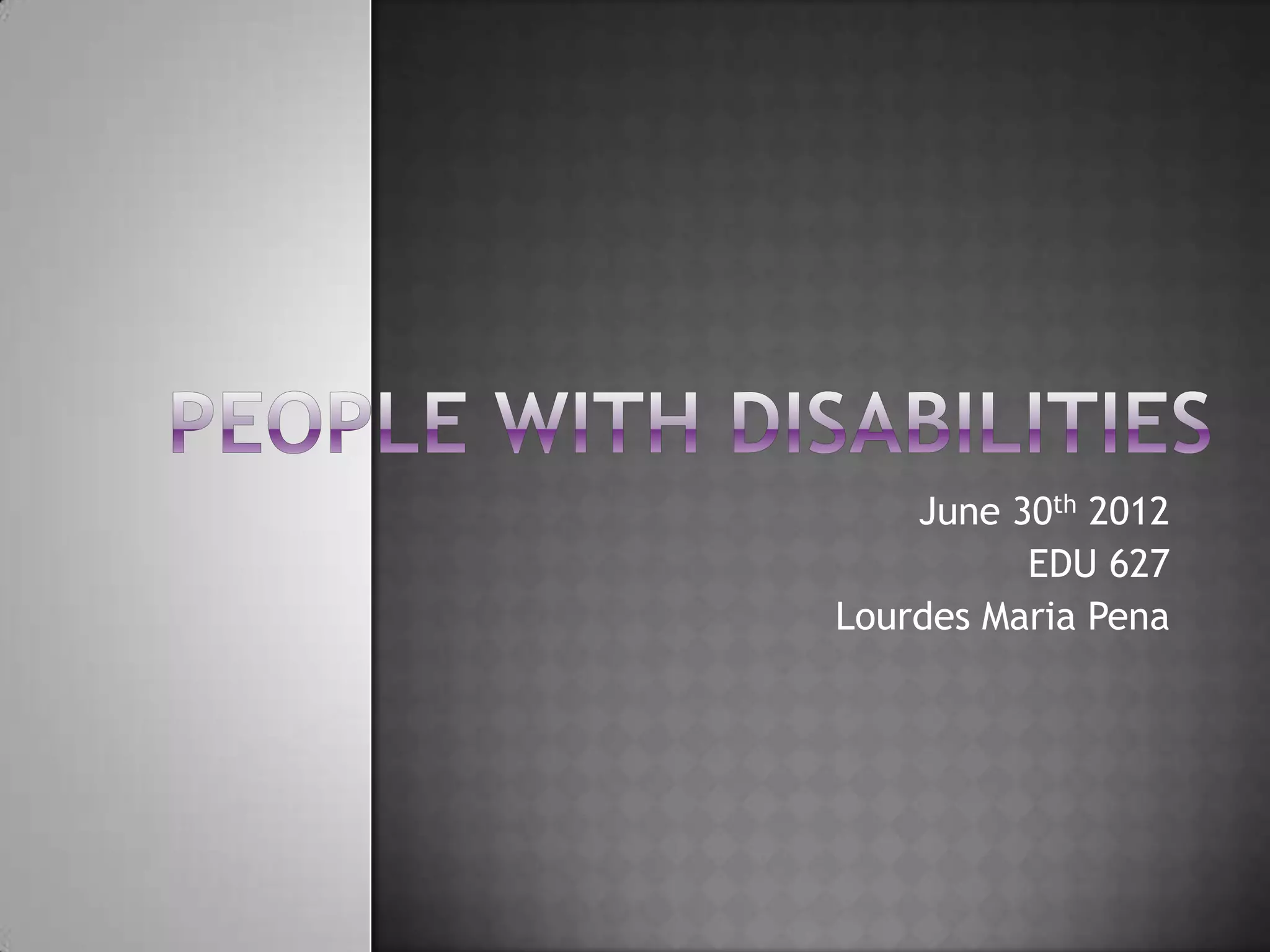 People with disabilities powere point. | PPTX