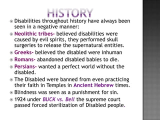 People with disabilities powere point. | PPTX