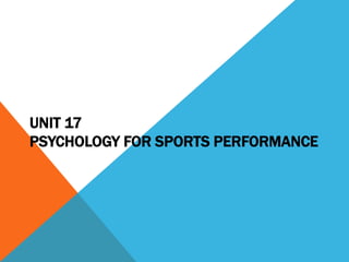 Unit 17 Psychology In Sport | PPTX