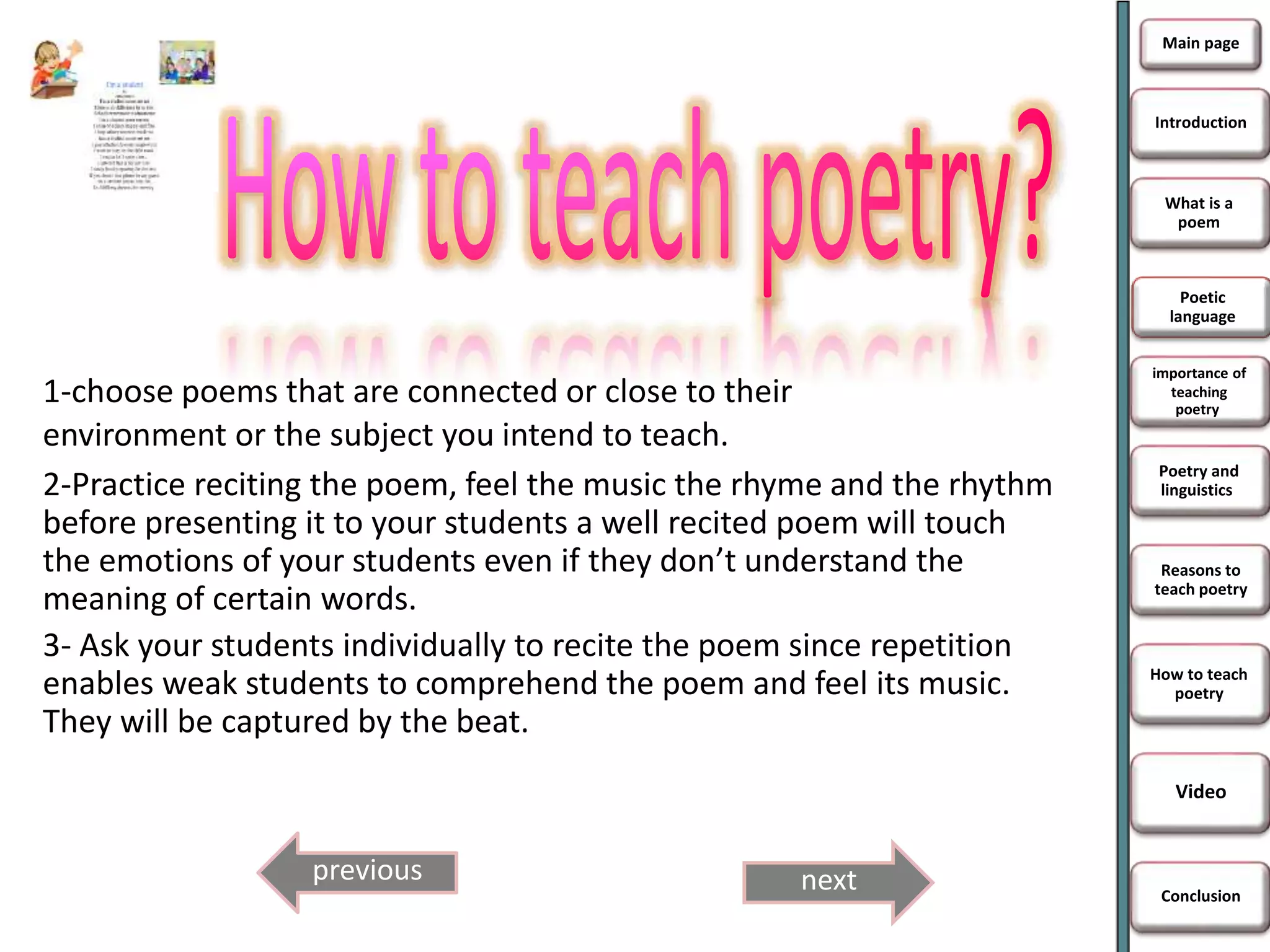 Peotry in teaching | PPTX