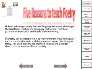 Peotry in teaching | PPTX