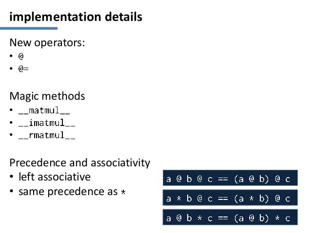 Pep 465 Matrix Multiplication In Python