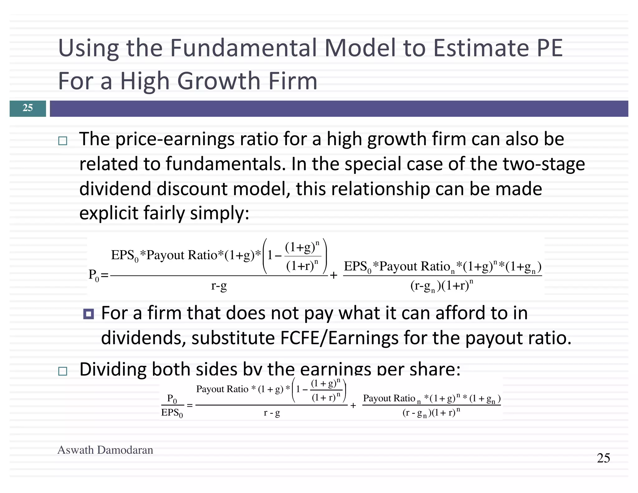 How to calculate P/E, PEG ratio | PDF
