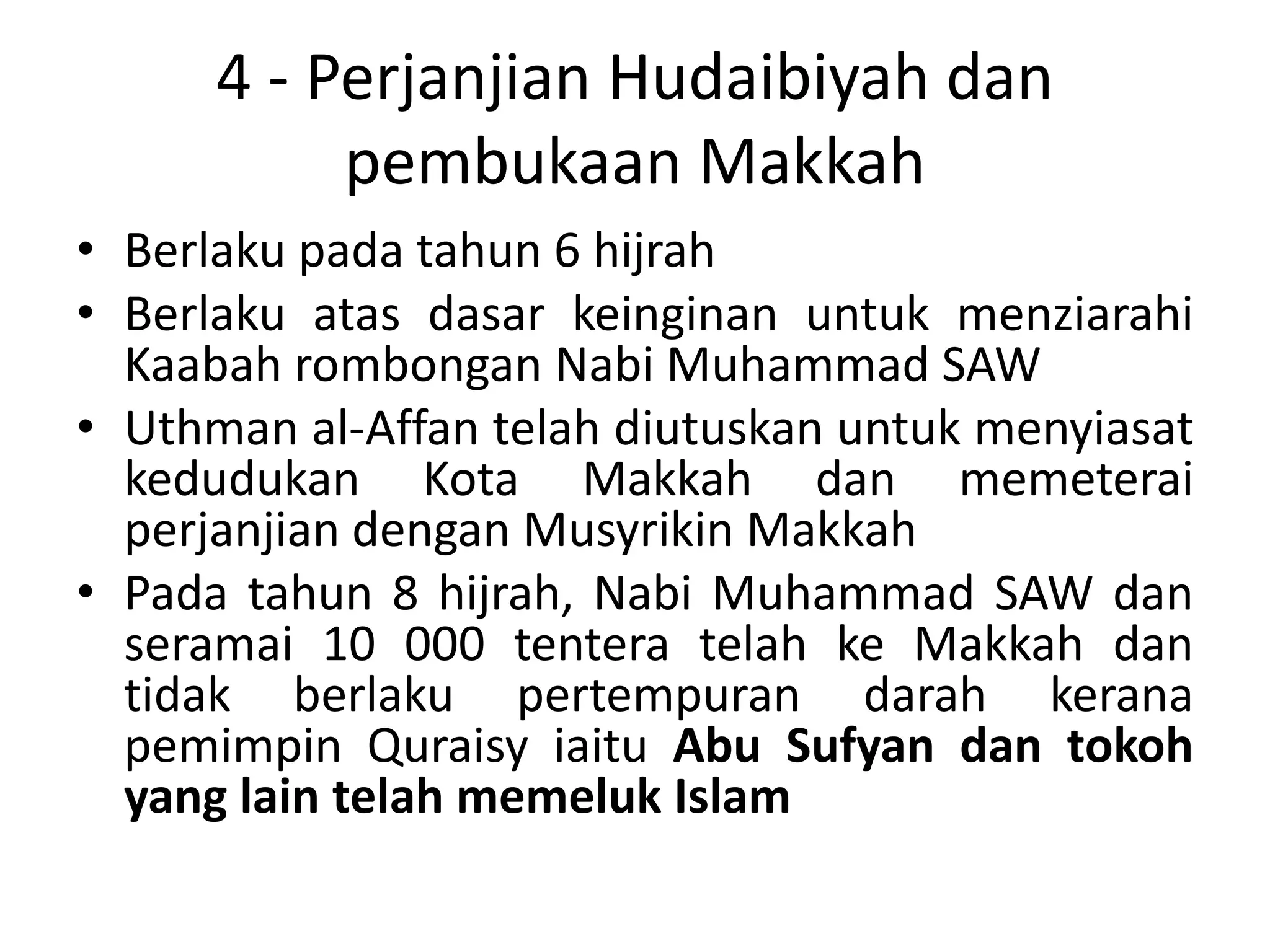 Peperangan yang berlaku ketika zaman nabi muhammad | PPTX