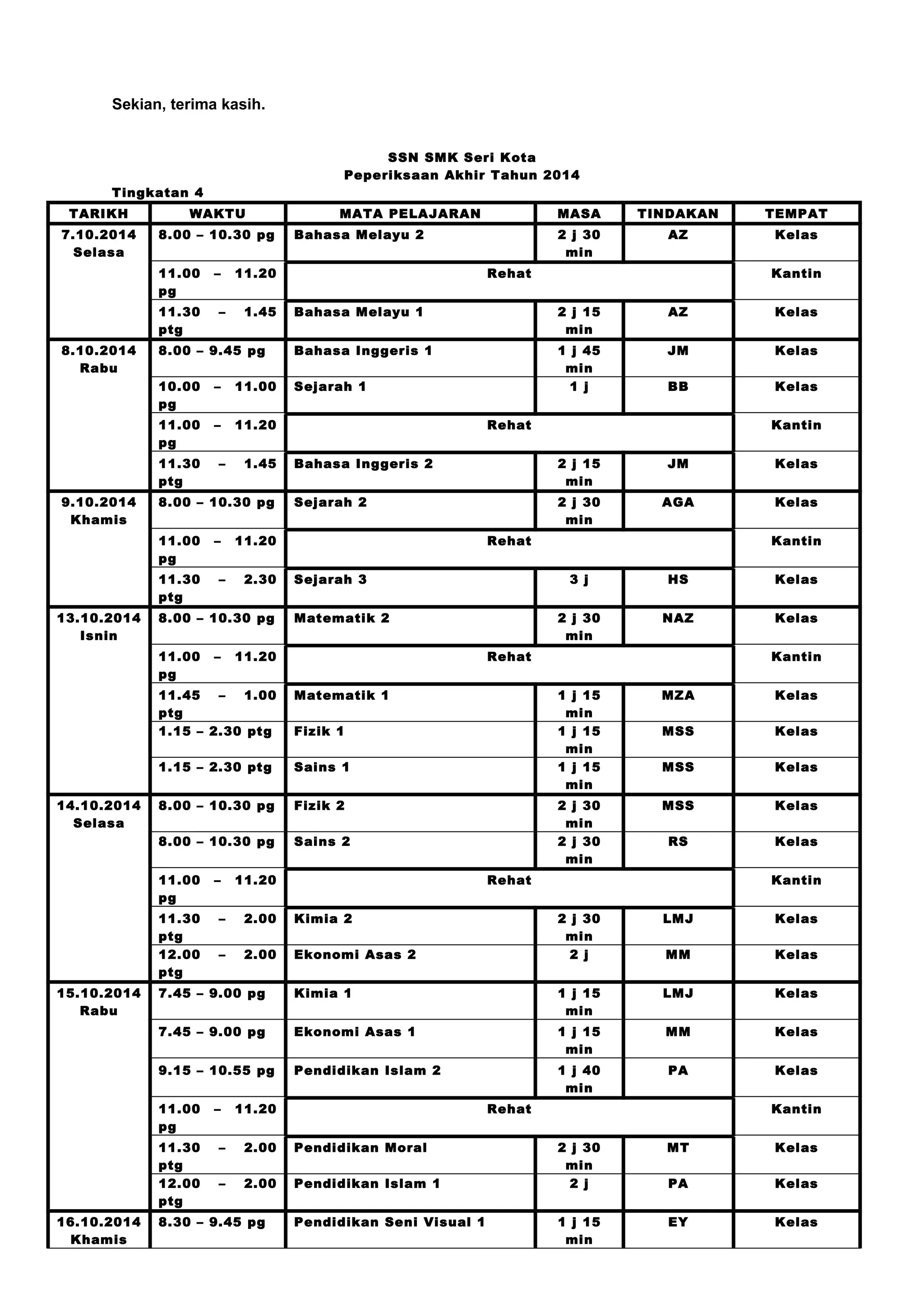 Final Exam 2014 | DOC