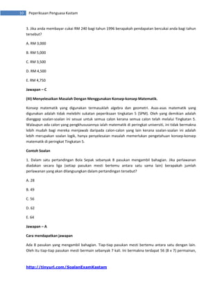 Peperiksaan Penguasa Kastam | PDF