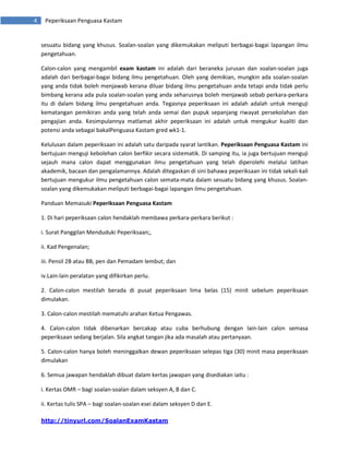 Peperiksaan Penguasa Kastam | PDF