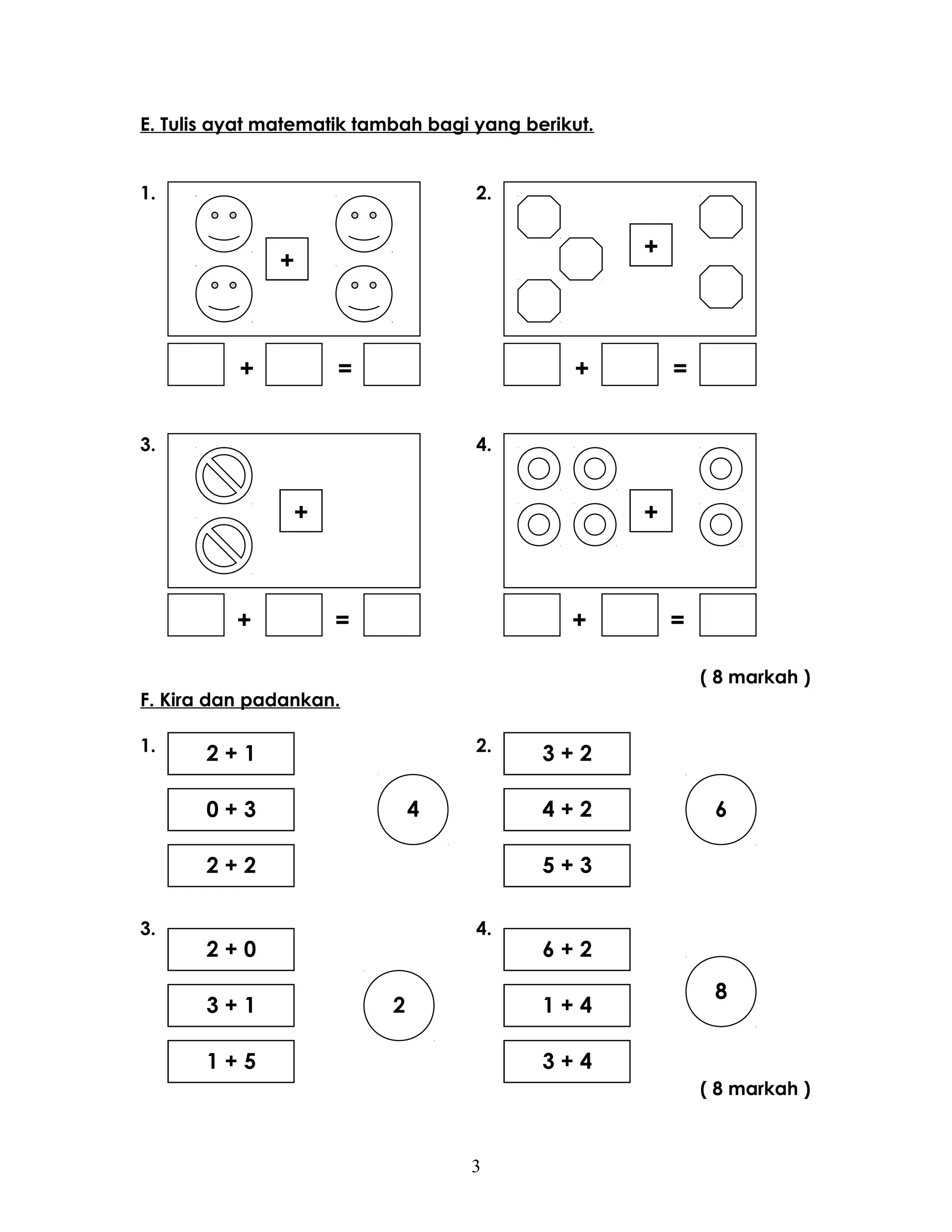 Peperiksaan pertengahan tahun matematik tahun 1 | DOC