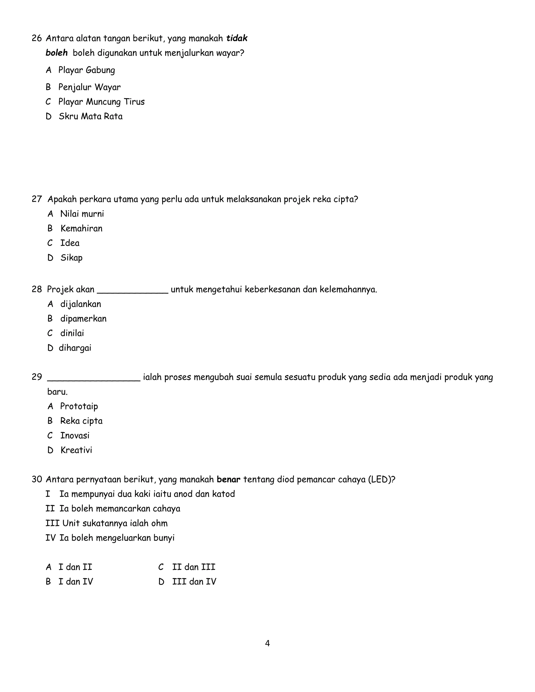 Peperiksaan pertengahan tahun thn 6 kh | DOCX