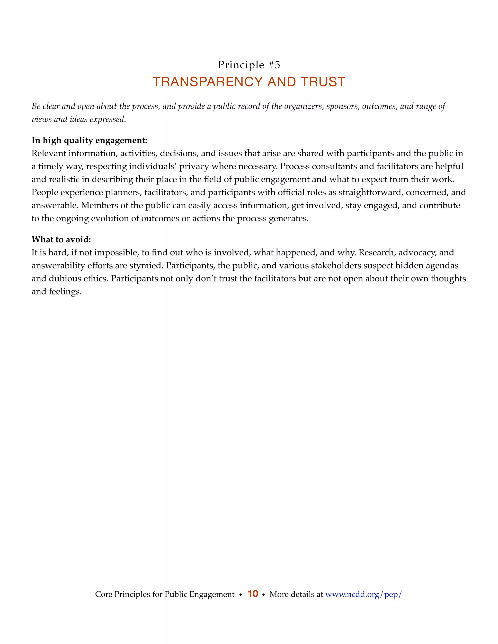 Core Principles for Public Engagement | PDF