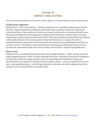 Core Principles for Public Engagement | PDF