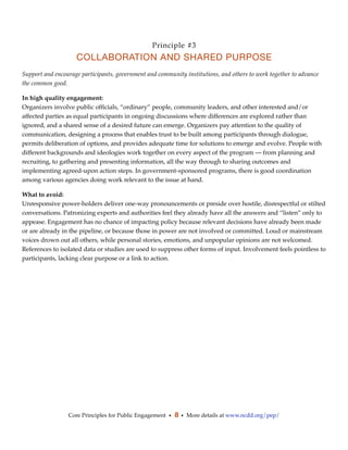 Core Principles for Public Engagement | PDF