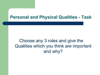 PE Physical and Personal Qualities | PPT