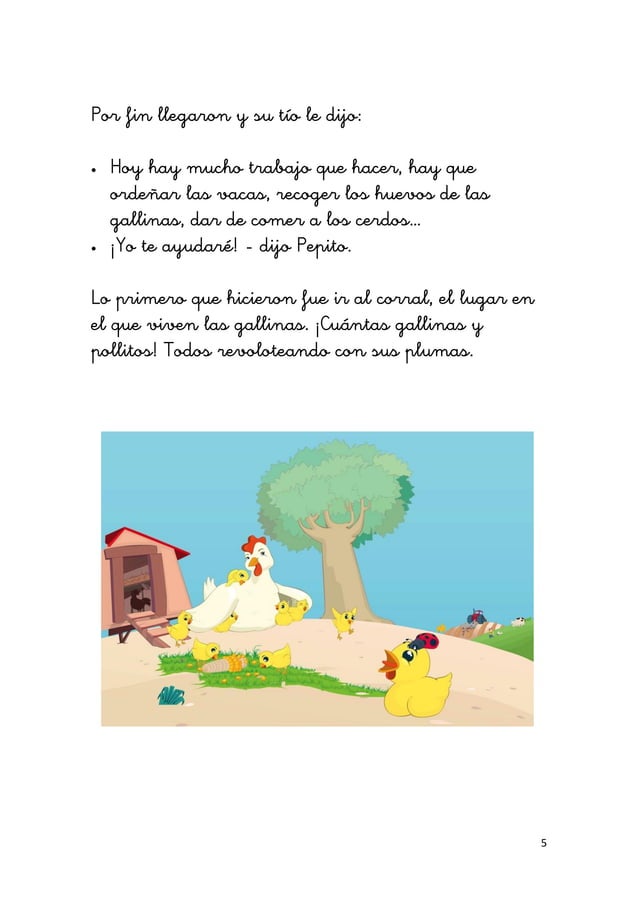 Cuento: "Pepito en la granja de su tío" | PDF