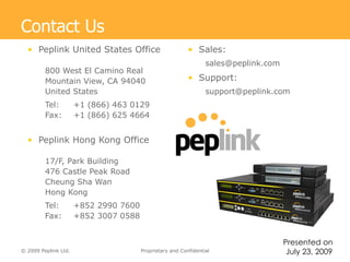 Peplink Balance Series Overview Reseller | PPT