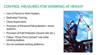 Working at height safety training PPT for construction | PPTX