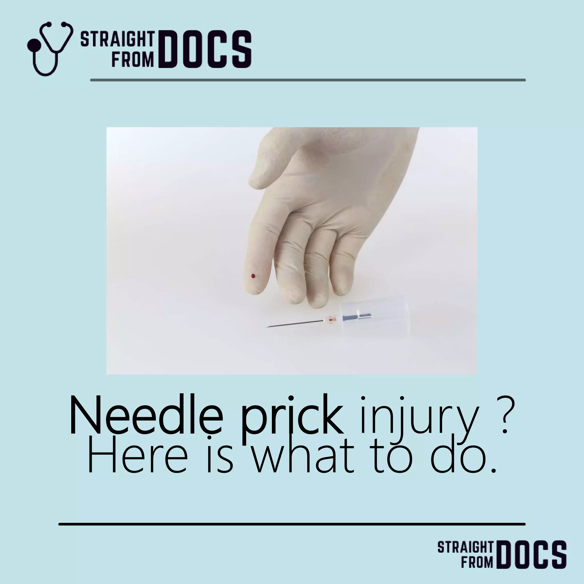 Needle Prick Injury, What to do? | PPTX