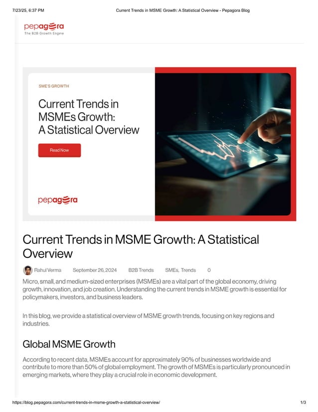 Unlocking MSME Potential: Growth Challenges and Opportunities | PDF