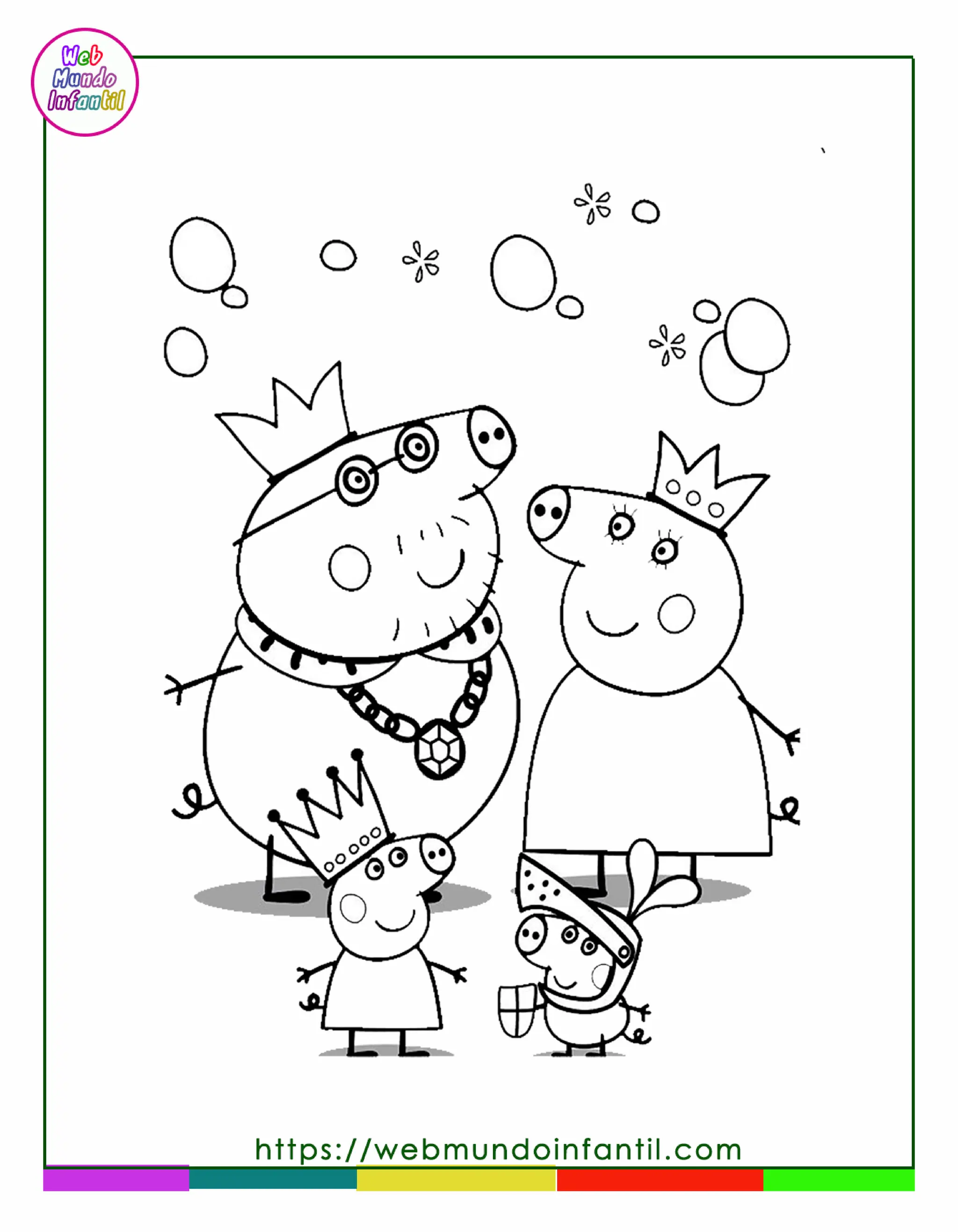 Dibujos de Peppa Pig para colorear para niños | PDF