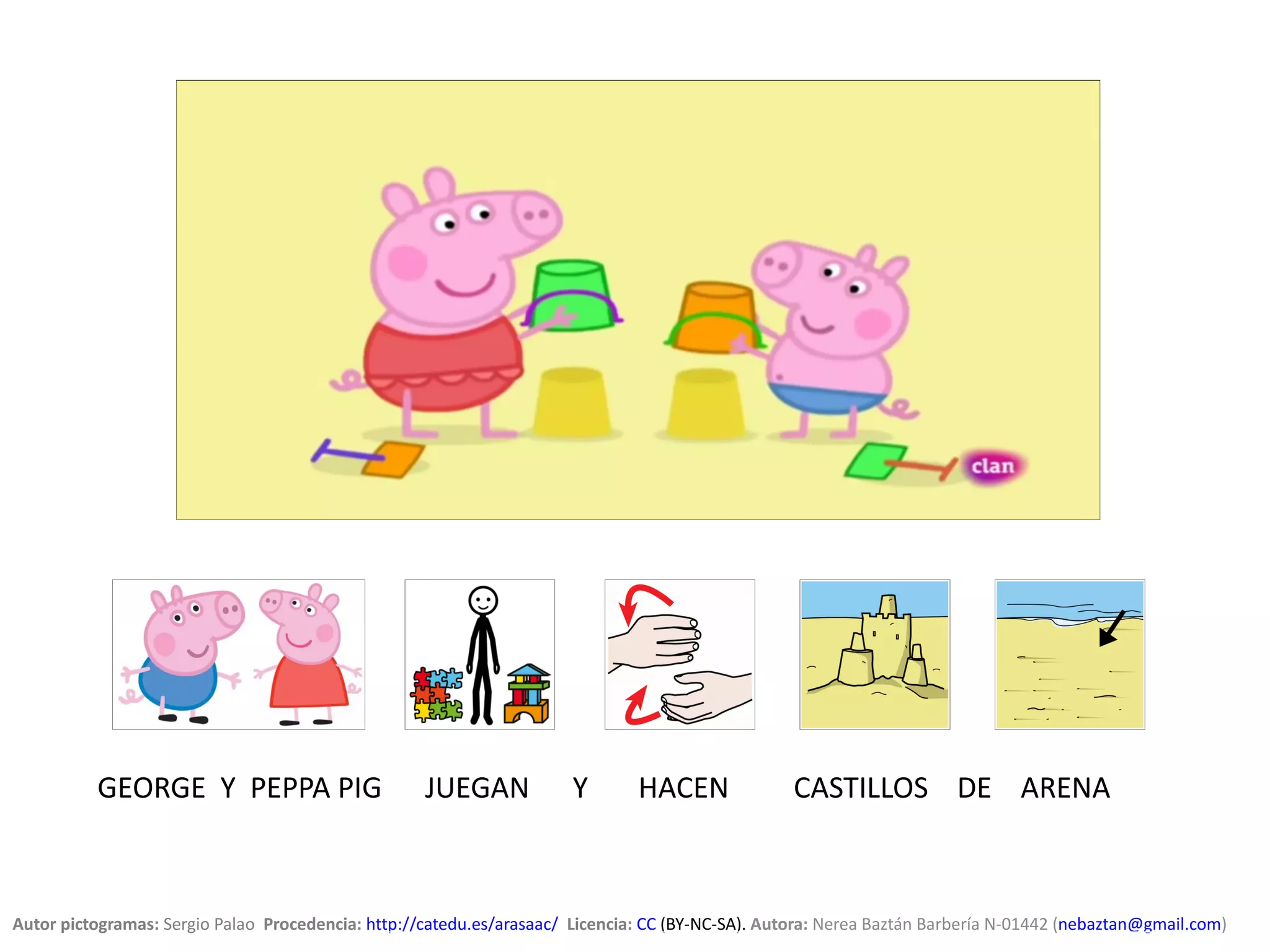 Peppa pig va a la playa (cuento con pictogramas) | PDF
