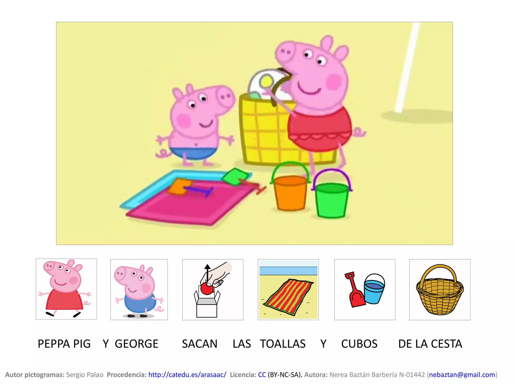 Peppa pig va a la playa (cuento con pictogramas) | PDF
