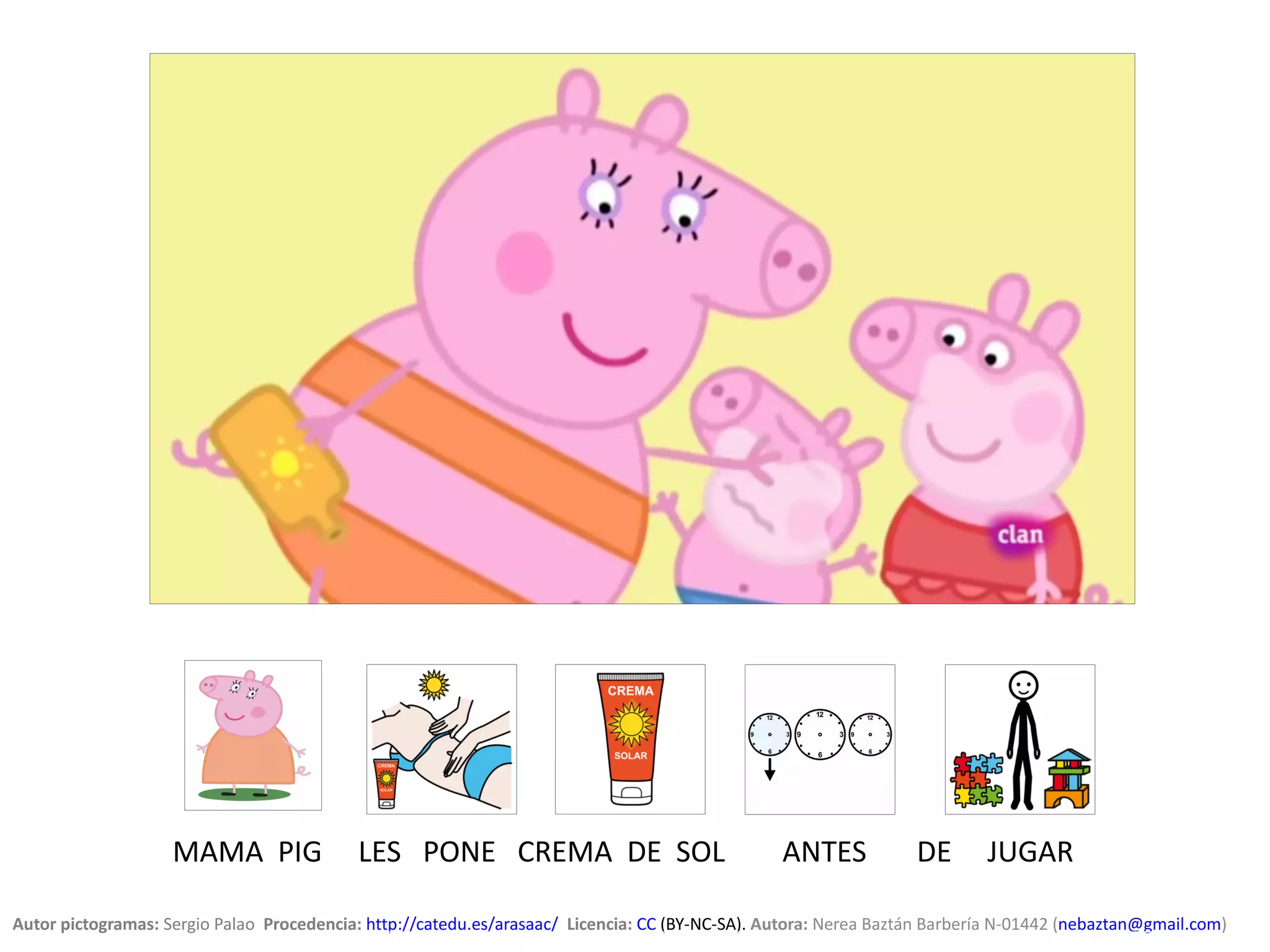 Peppa pig va a la playa (cuento con pictogramas) | PDF