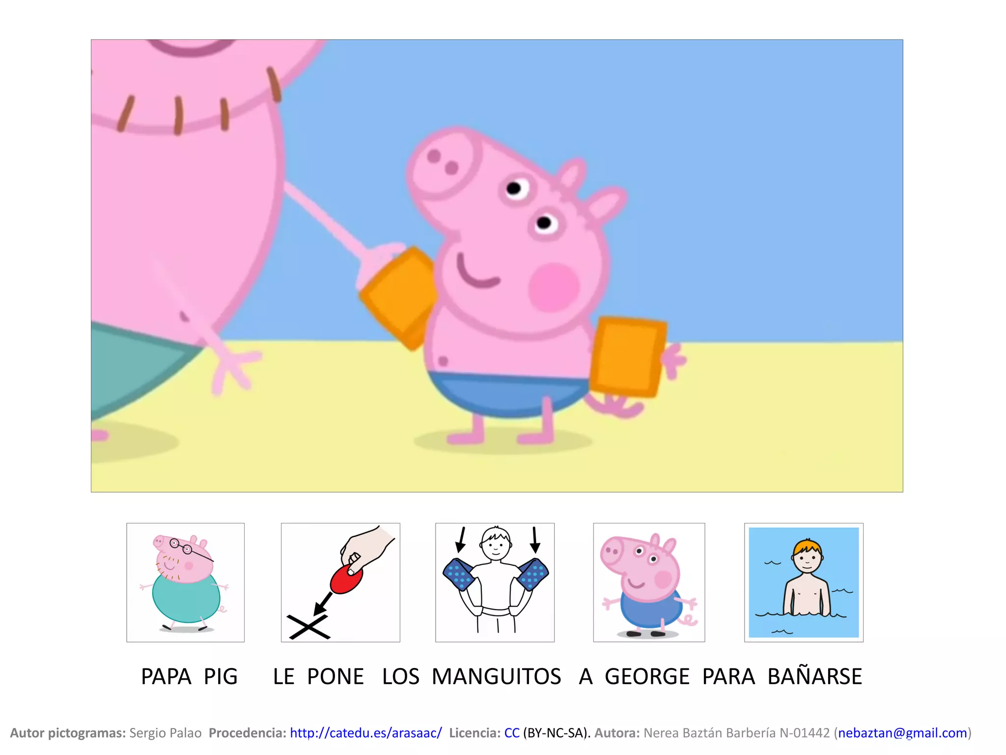 Peppa pig va a la playa (cuento con pictogramas) | PDF