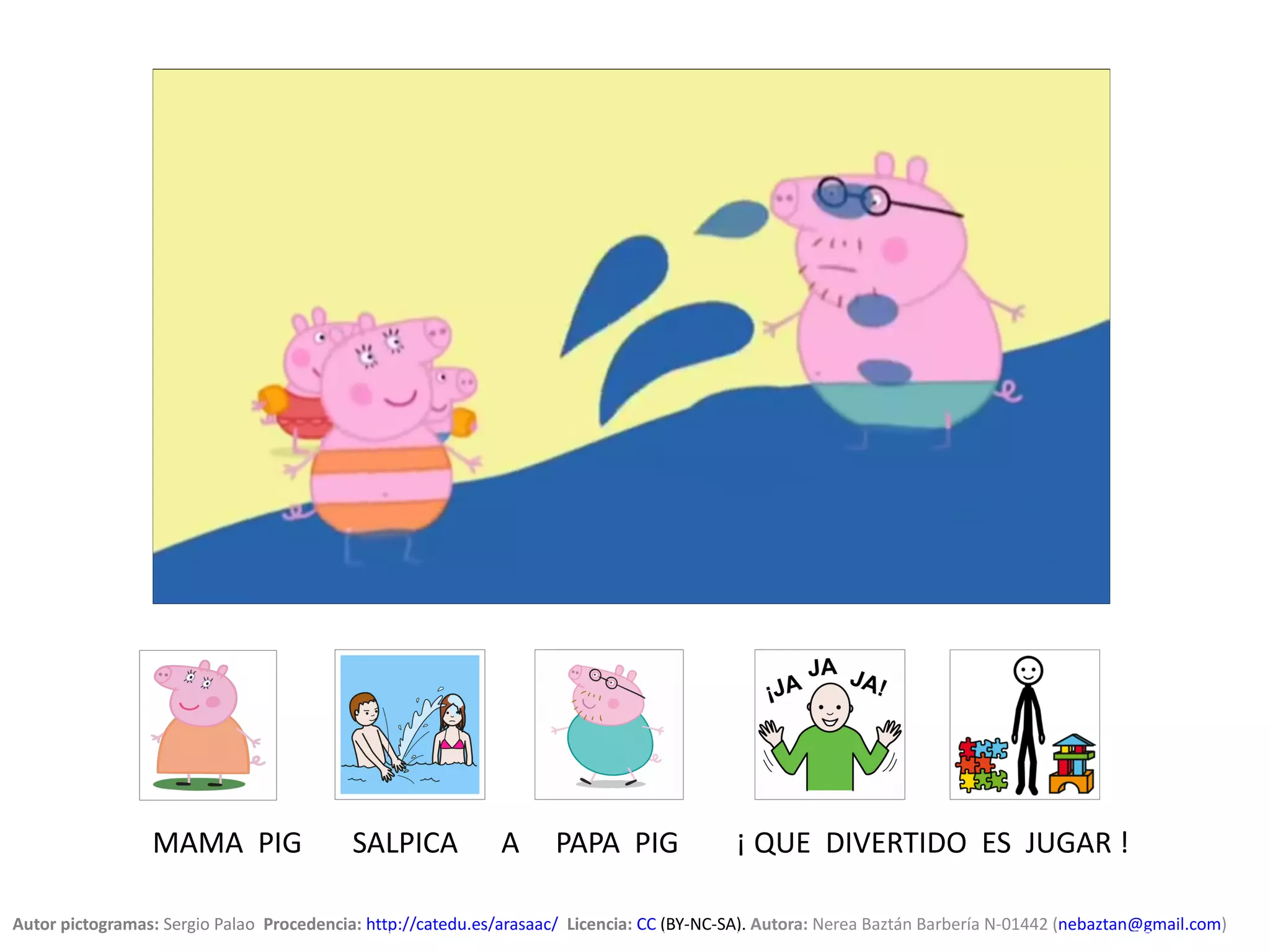 Peppa pig va a la playa (cuento con pictogramas) | PDF
